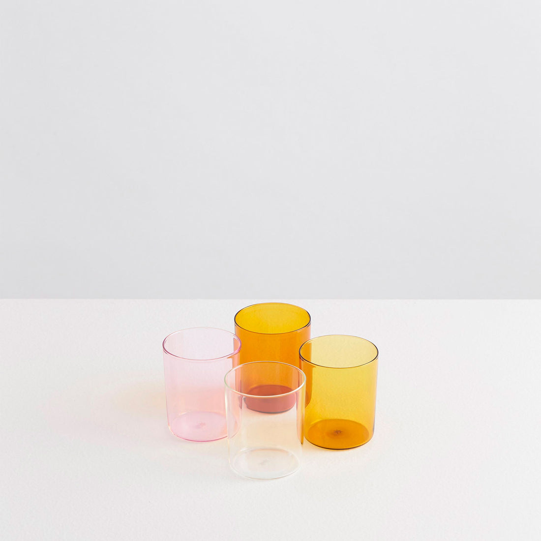 Large Glass Cups - Set of 4 - Summer – Slowdown Studio